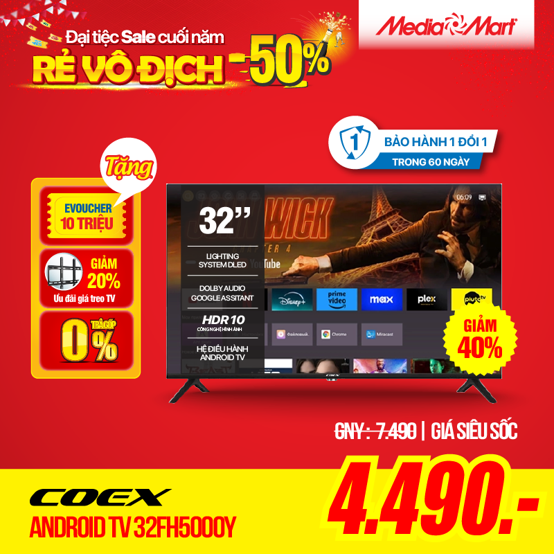 Mua Tivi Kích thước màn hình 100 inch chính hãng, giá rẻ, trả góp 0% ...