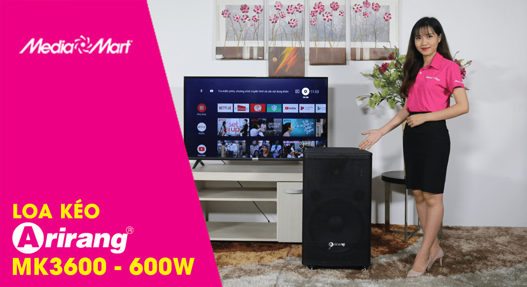Loa kéo di động Arirang MK3600 - Karaoke kiêm Android box