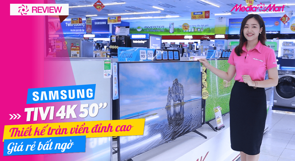 Smart Tivi 4K Samsung 50 inch 50TU7000 Crystal UHD - Thiết kế tràn viền ...