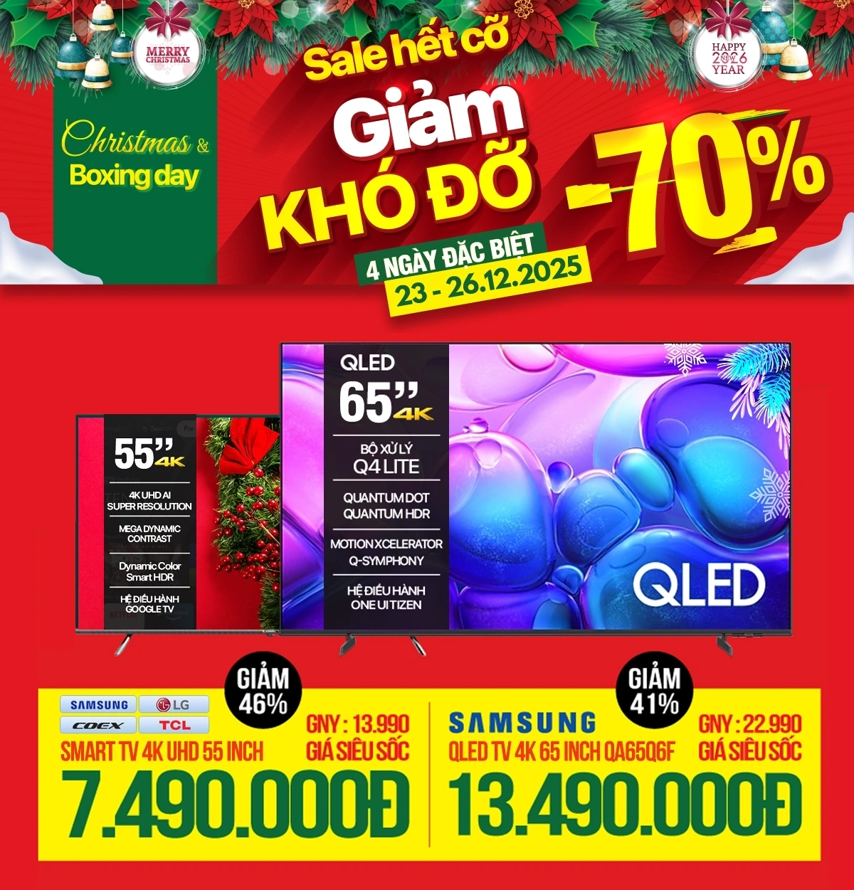 4 ngày vàng Christmas & Boxing Day: Sale hết cỡ, giảm khó đỡ